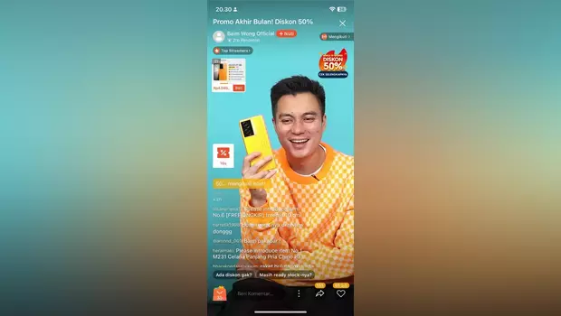 Hanya dalam 2 Jam, Baim Wong Raih Omzet Rp 600 Juta di Shopee Live ... Hanya dalam 2 Jam, Baim Wong Raih Omzet Rp 600 Juta di Shopee Live ...