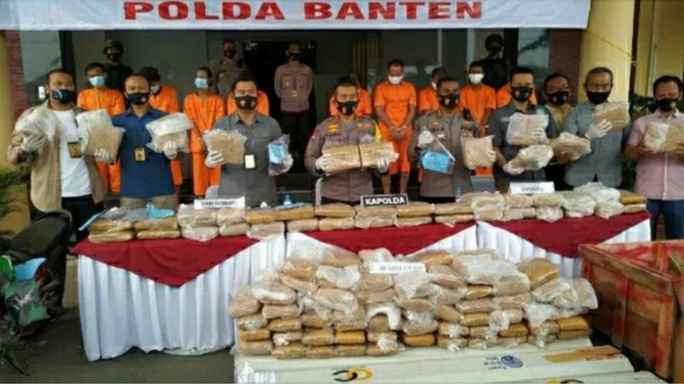 Polda Banten Gagalkan Penyelundupan 159 Kg Ganja Asal Aceh