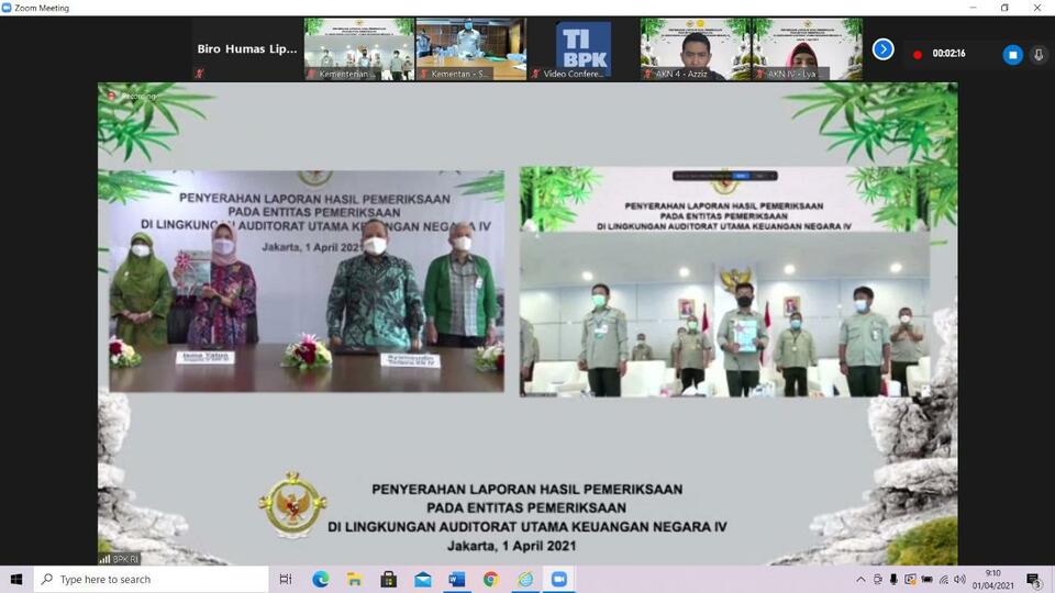 Empat Kementerian Terima Laporan Hasil Pemeriksaan Dari Bpk